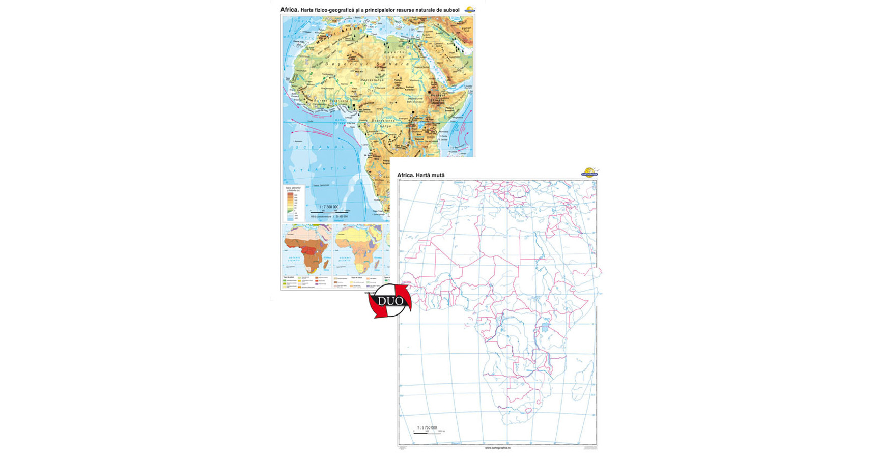 Africa. Harta fizico-geografică şi aprincipalelor resurse naturale de ...